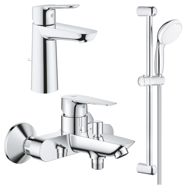 Комплект смесителей GROHE BauEdge для раковины, ванны с душевым ...