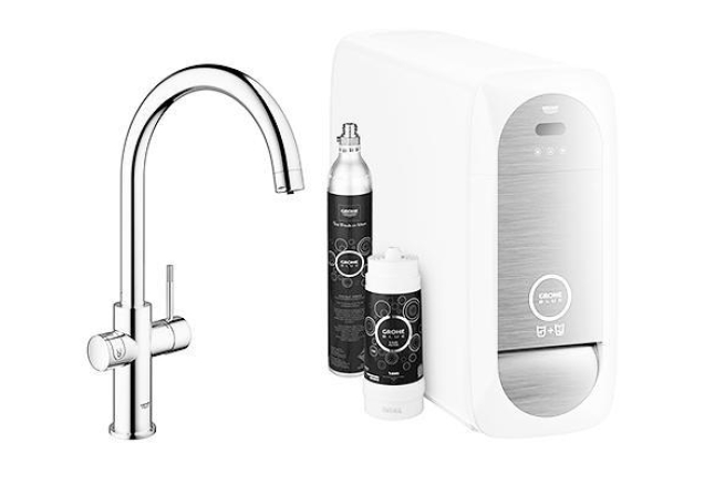 Смеситель для кухонной мойки GROHE Blue Home с системой фильтрации ...