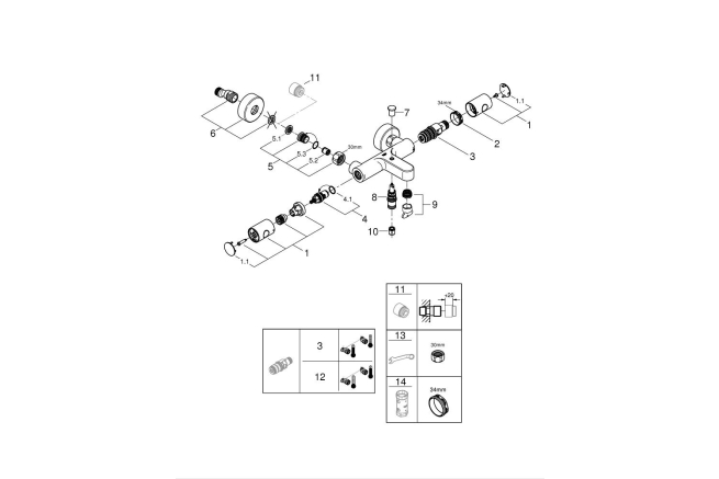 Термостат для ванны GROHE Grohtherm 800 Cosmopolitan, хром (34766000 ...