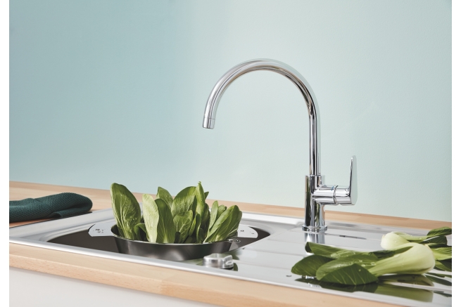 Смеситель для кухонной мойки GROHE BauCurve, хром (31231001) купить в ...
