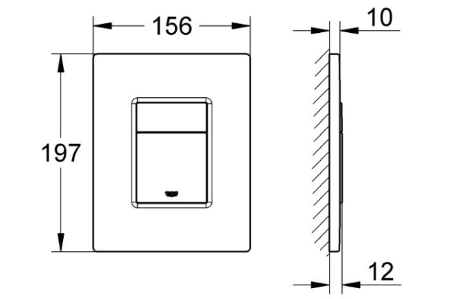 Накладная панель смыва для унитаза GROHE Skate Cosmopolitan ...