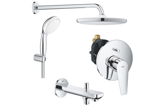 Душевая система GROHE BauEdge скрытого монтажа со смесителем, хром ...